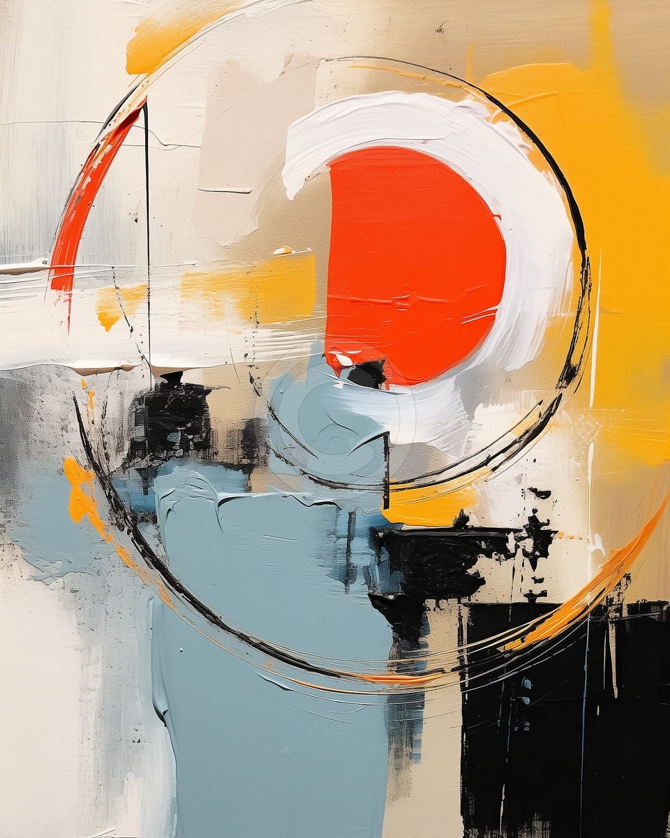 Cuadro El circulo rojo en Lienzo - Pintura en Venta en PastelBrush